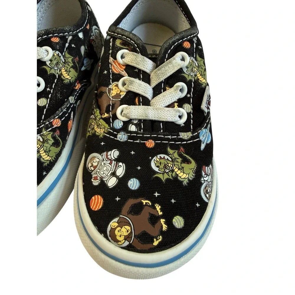 Vans | Shoes | Vans Authentic Cosmic Zoo Glow In The Dark Shoes Pull On ...